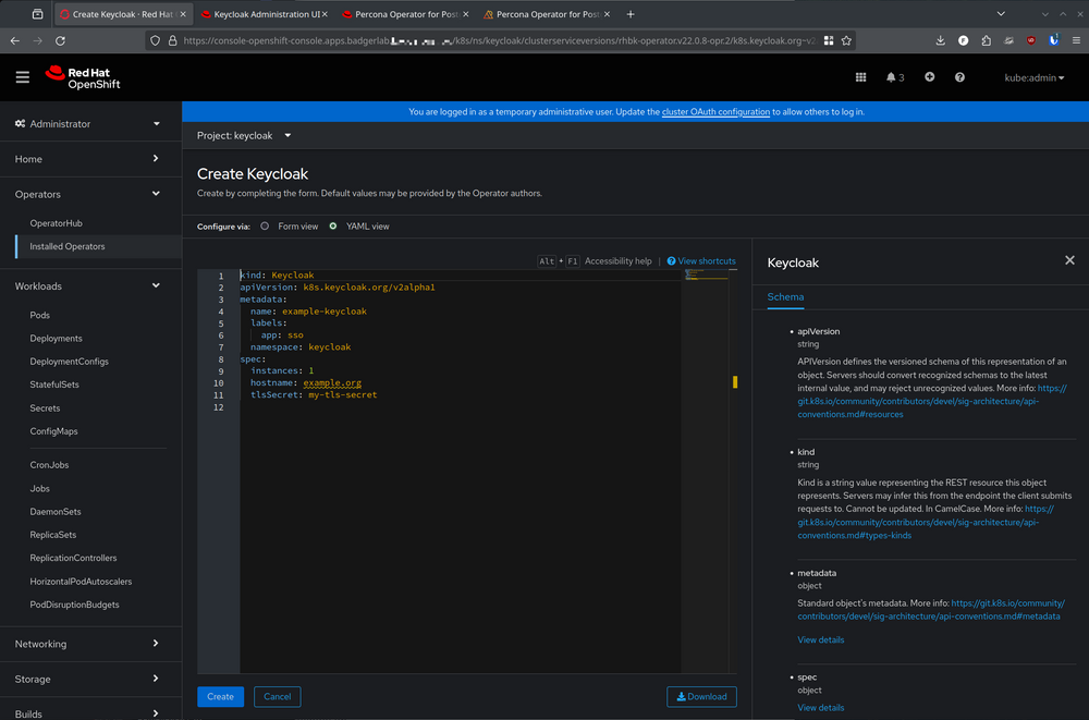 Keycloak & Open Shift